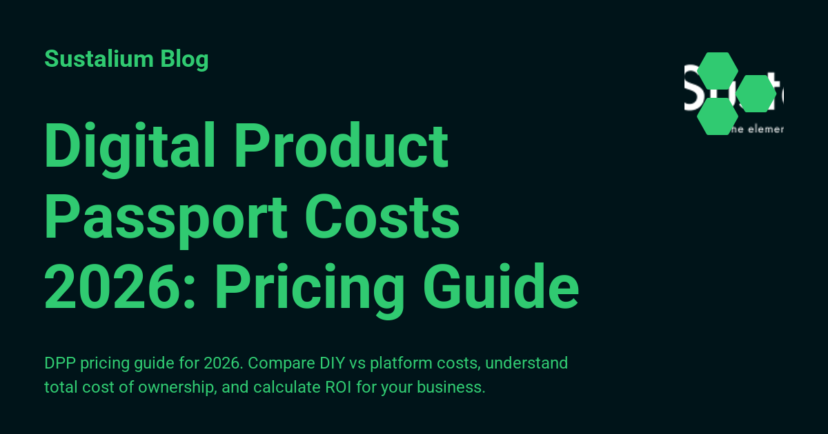 Digital Product Passport Costs 2026: Pricing Guide - Sustalium Blog